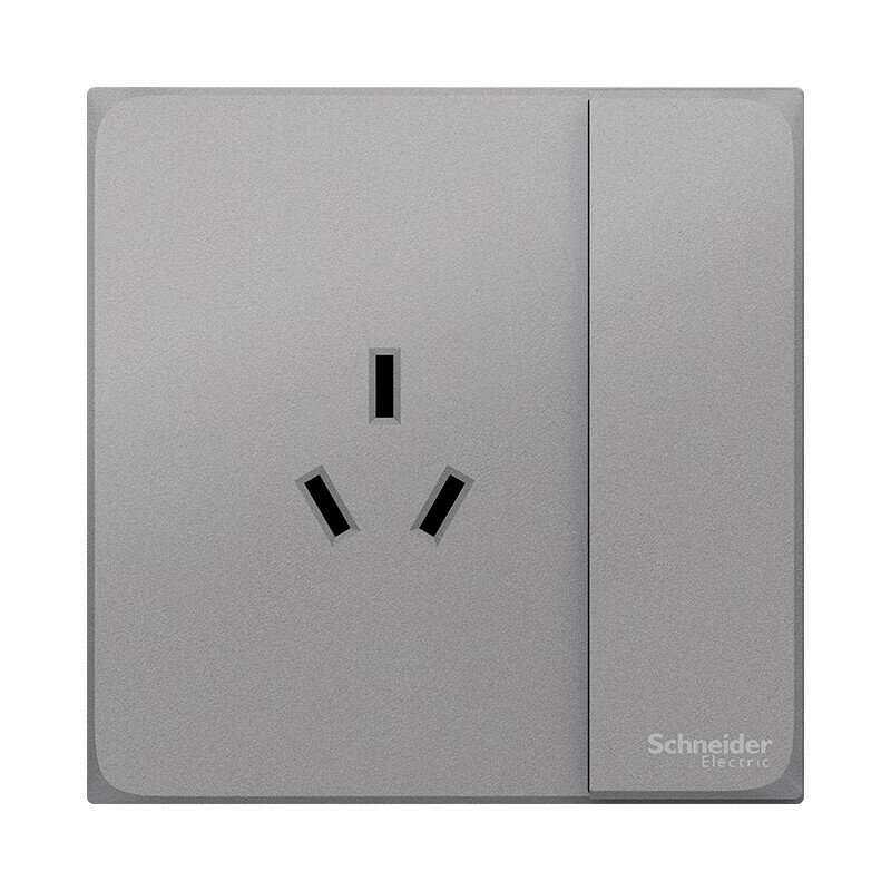Schneider Electric 10А 3-розеточный скрытый блок 86мм светло-серый Тип：10А 3-контактная розетка с выключателем