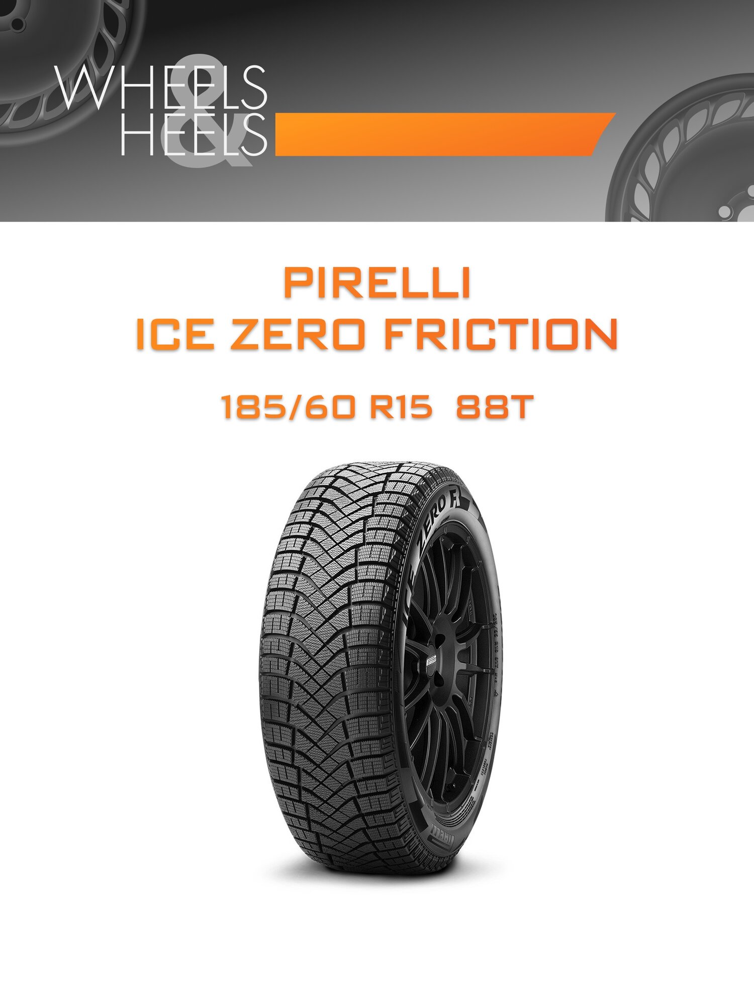 Шина автомобильная PIRELLI ICE ZERO FRICTION 185/60 R15 88T XL WINTER, зимняя, универсальная