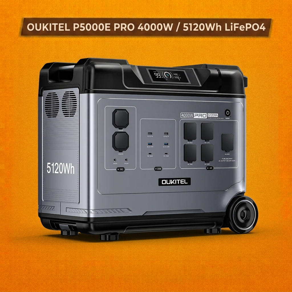 Портативная электростанция OUKITEL P5000E PRO 4000W / 5120Wh LiFePO4