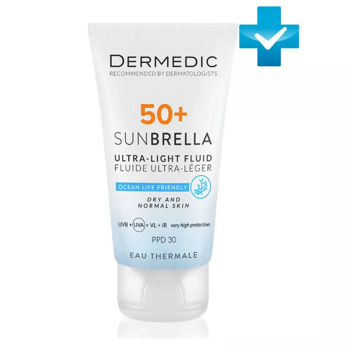 Dermedic Sunbrella Ультра-легкий флюид SPF 50+ для сухой и нормальной кожи 40мл
