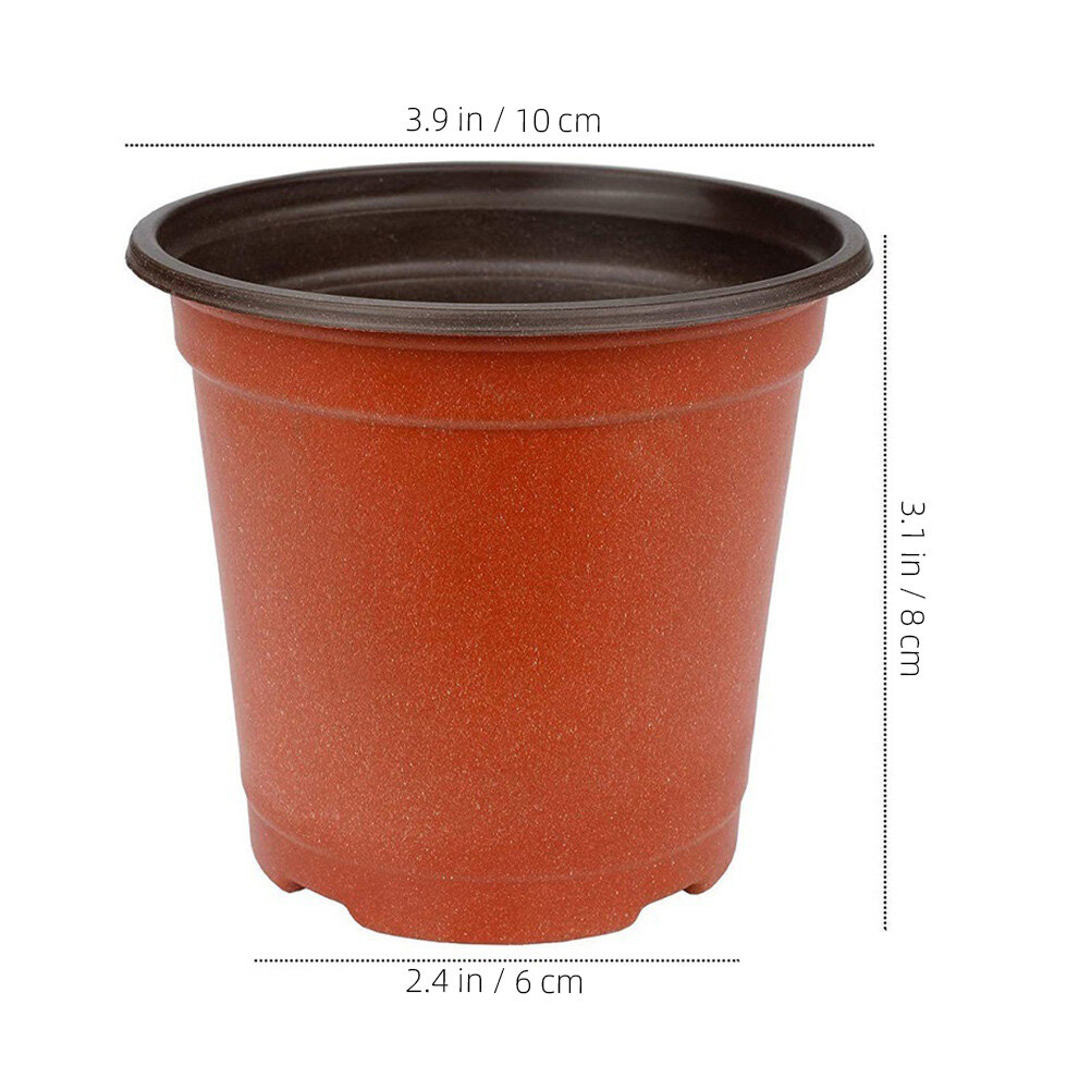 50 Штук Маленькие Горшки Для Цветов Коричневого Цвета 10.00X8.00X6.00Cm