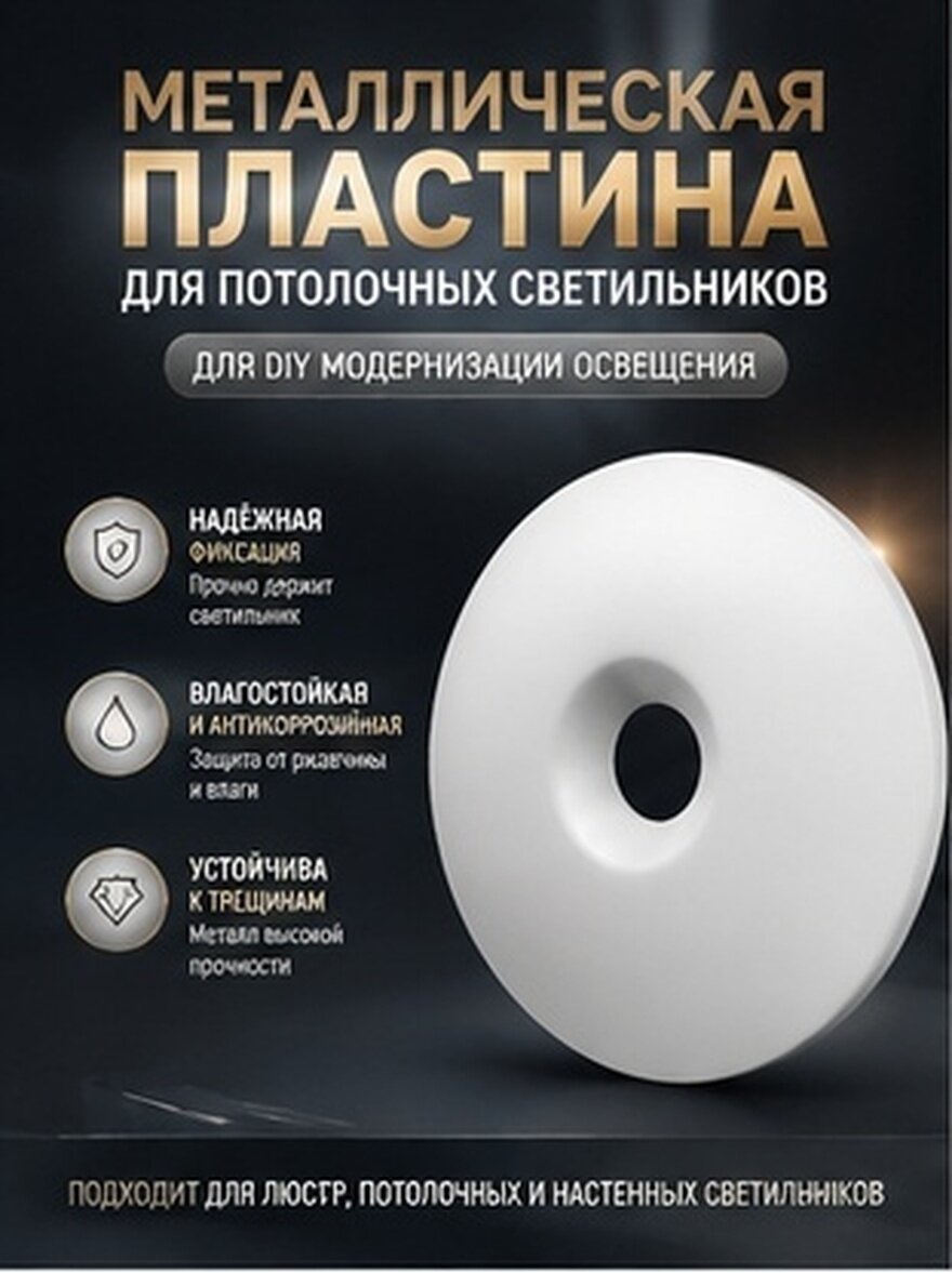 Потолочная Пластина Для Светильников Из Высококачественного Металла Белого Цвета 5X5X2Cm