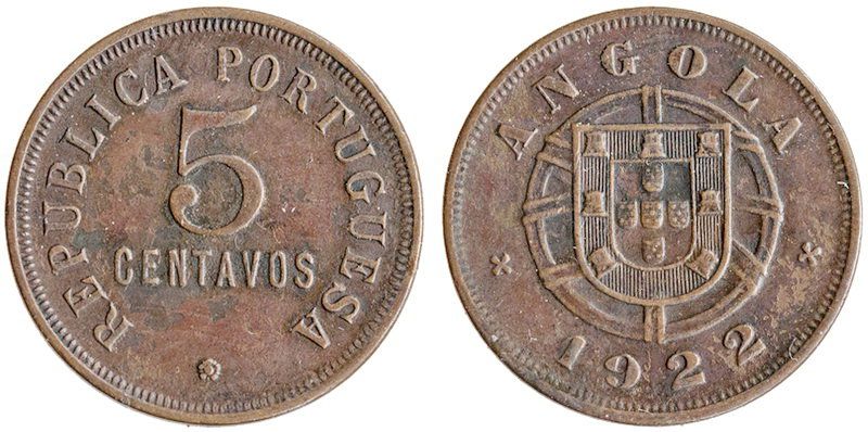 Ангола, 5 сентаво 1922 год