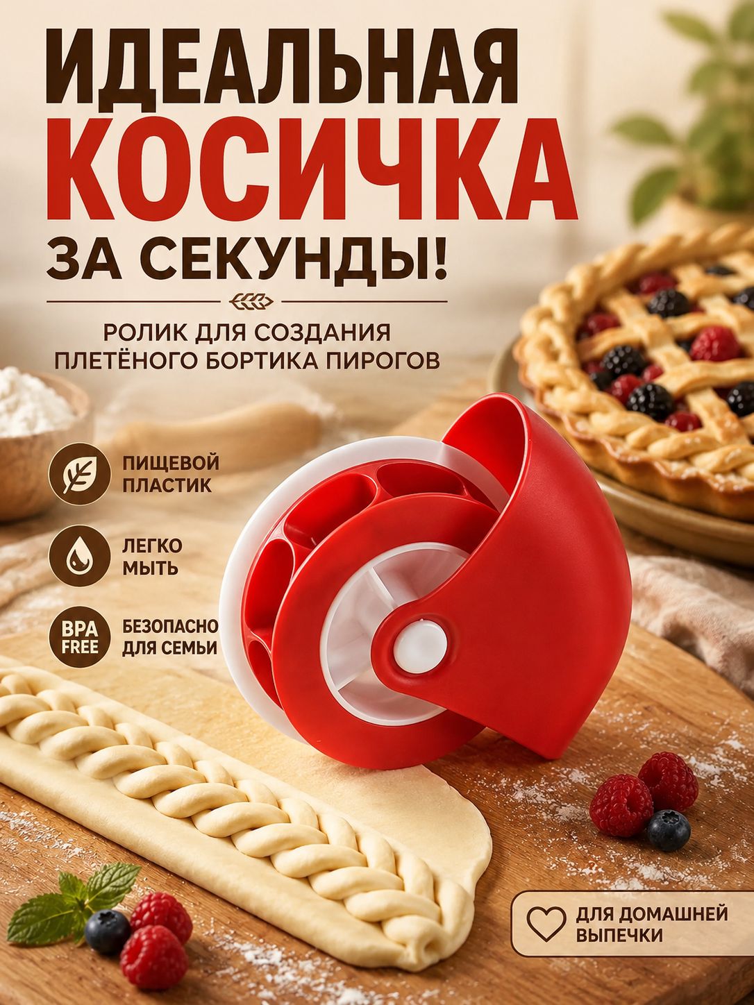 Фигурный ролик для теста и пиццы, пластиковый кондитерский нож-резак для выпечки, Пасхальный подарок