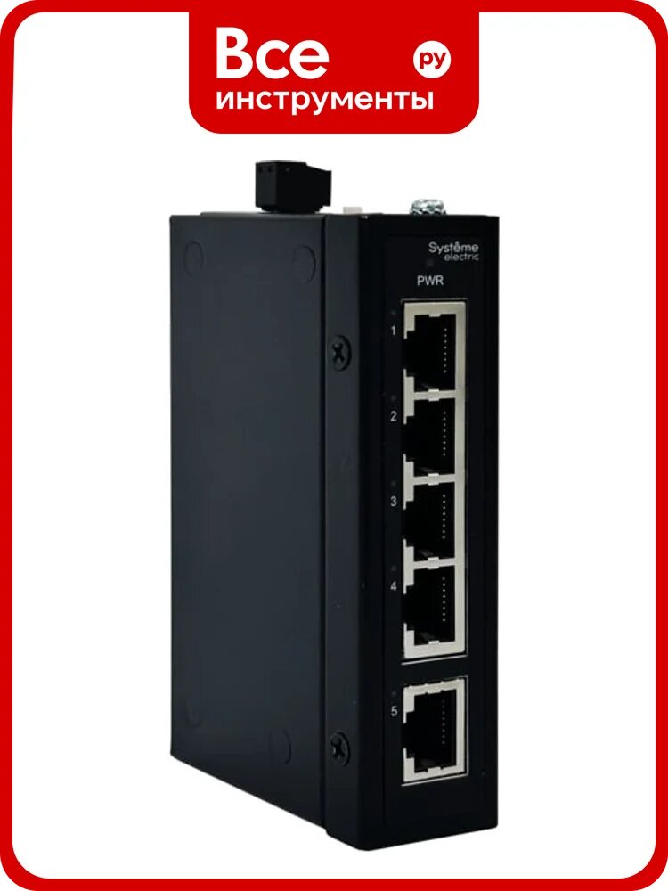 Неуправляемый промышленный коммутатор Systeme Electric Ethernet, 5x10/100BaseT NSETU105T05X00B