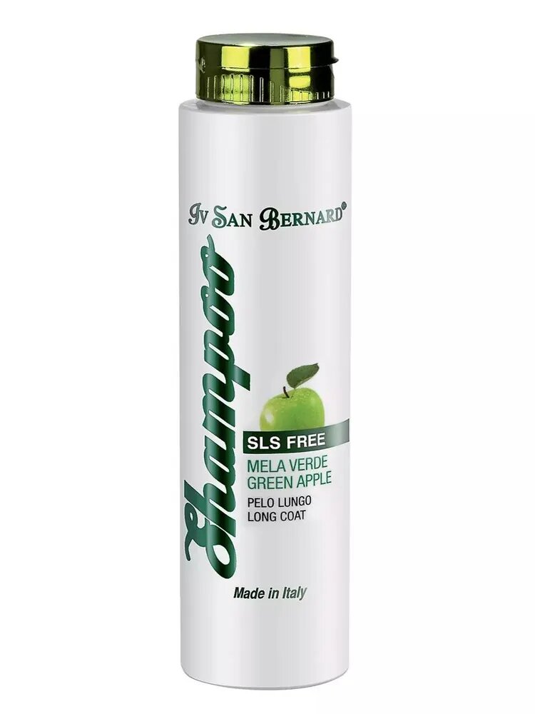 Шампунь для собак и кошек Iv San Bernard Traditional Line PLUS Green Apple для длинной шерсти без лаурилсульфата натрия 300 мл