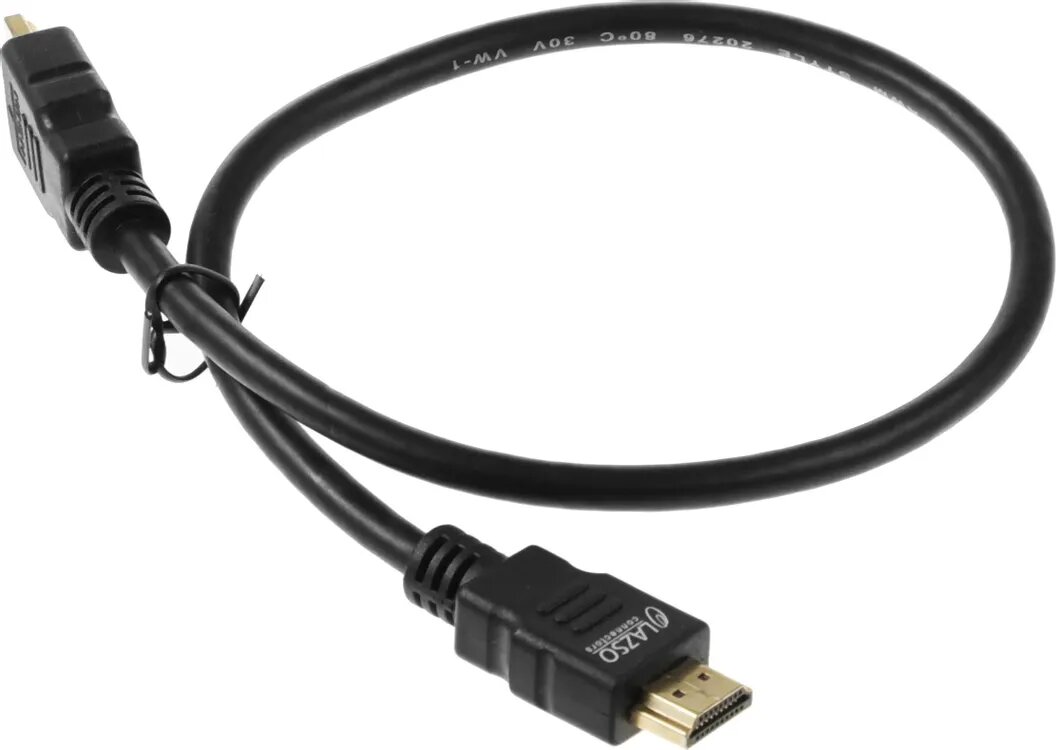Кабель аудио-видео WH-111, HDMI (m) - HDMI (m), ver 2.0, 0.5м, GOLD, черный