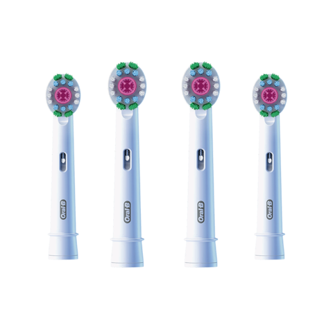 Зубные щетки Oral-B EB18p RX-4 3D Whitening X-образные, 4 шт. для серии Pro/P/D Цвет：Тип 3D Whitening *4 шт.