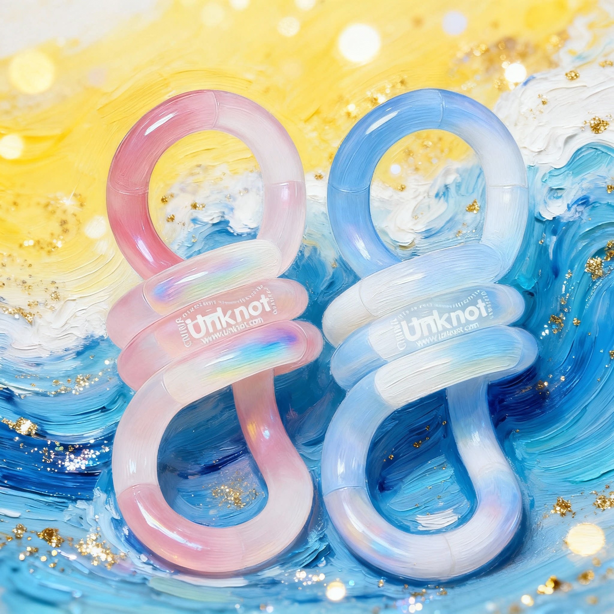 Керамическая игрушка Unknot с изменением цвета: белый свет + лилия, в коробке