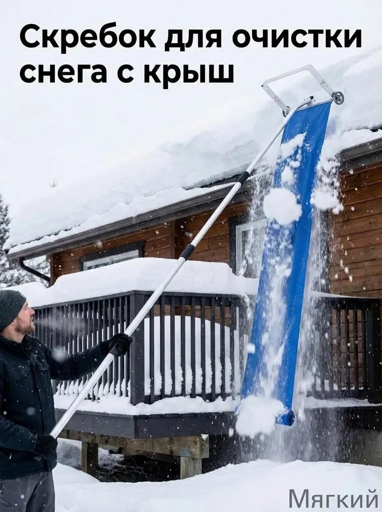 Скребок-ледоруб для уборки снега, туристическая 42 см алюминий