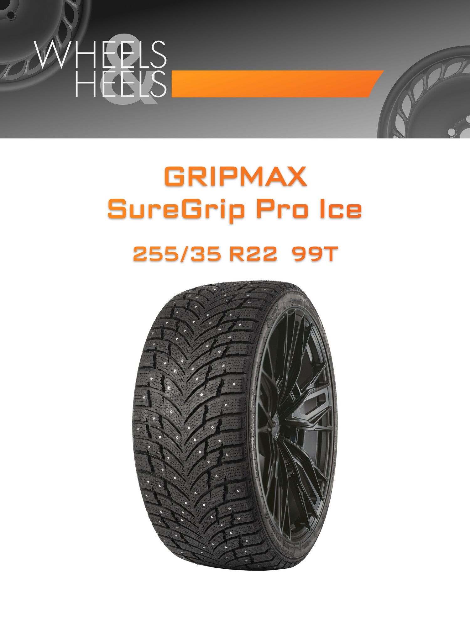 Шина автомобильная GRIPMAX SureGrip Pro Ice 255/35 R22 99T XL WINTER Ш, зимняя, универсальная