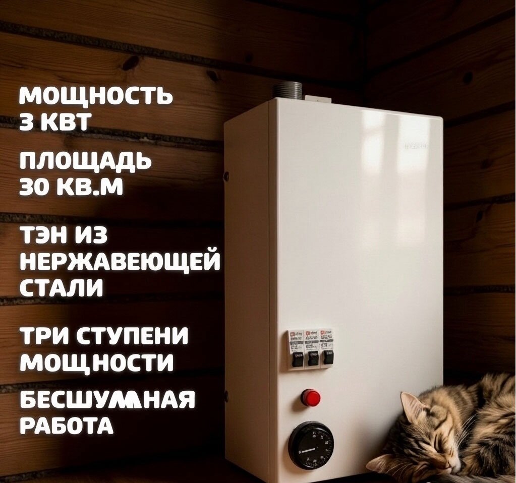 Котел электрический водогрей EVP-3, 3 кВт