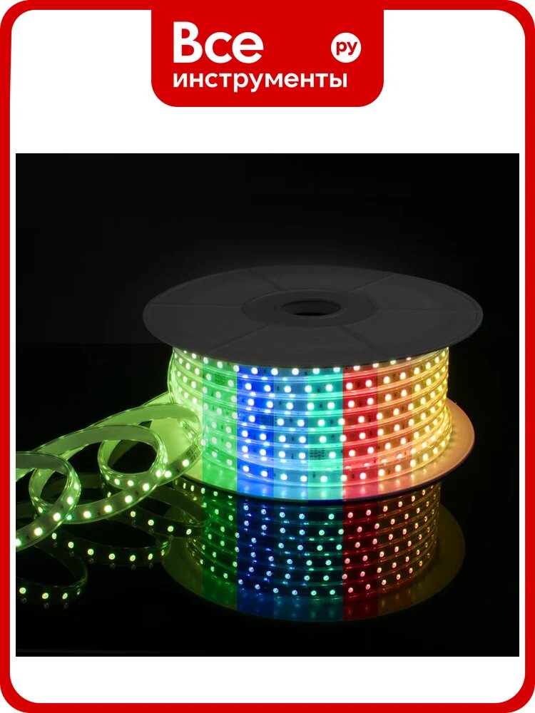 Светодиодная лента Elektrostandard LS002 RGB 220V 11W 60Led 5050 IP65 мульти 50м a053641