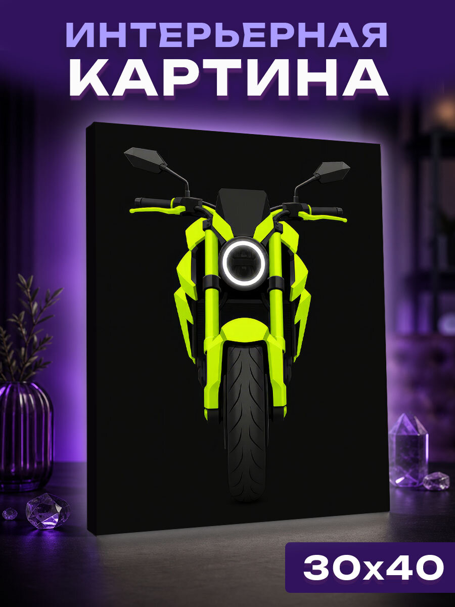 Интерьерная картина Кислотный стритфайтер в темноте
