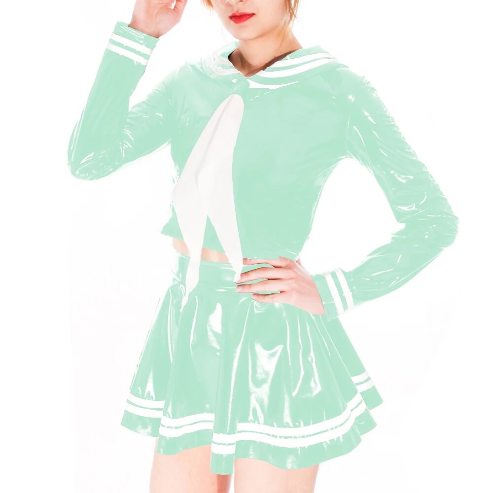 Комплект sailor dress wetlook полиэстер с пандексом