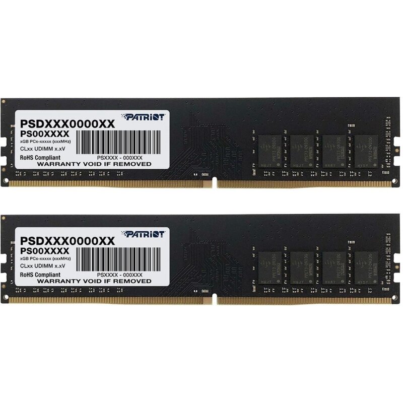 Оперативная память Оперативная память DDR4 2x8GB 2666MHz Patriot PSD416G2666K Signature RTL PC4-21300 CL19 DIMM 288-pin 1.2В kit single rank Ret [PSD416G2666K] (Patriot PSD416G2666K) PSD416G2666K
