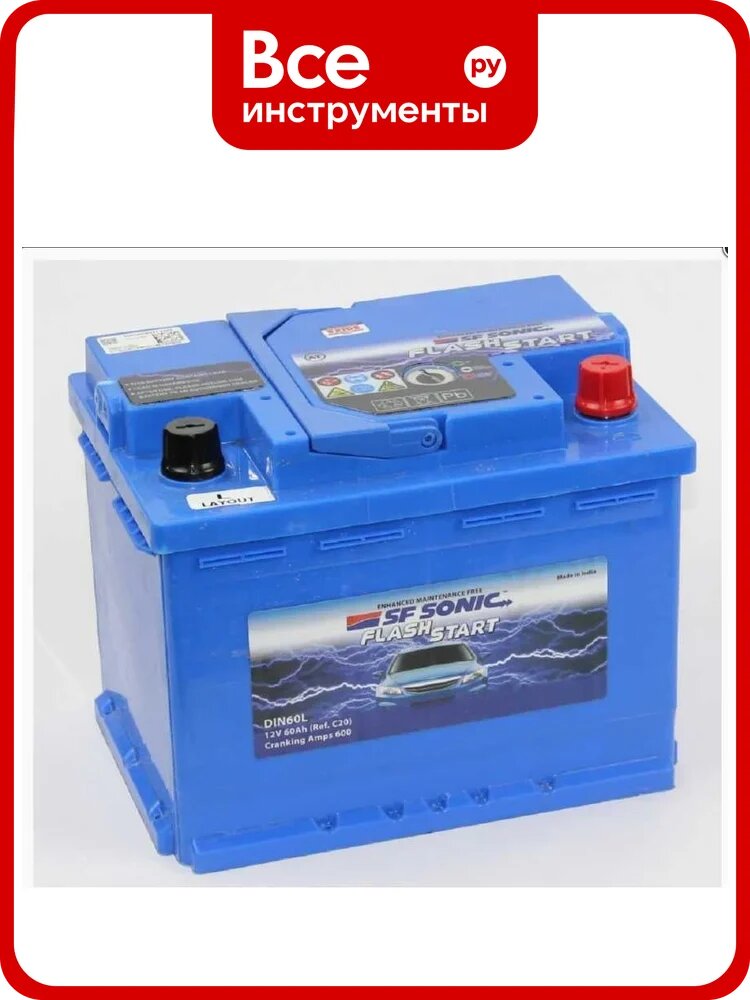 Автомобильный аккумулятор SF Sonic 6ст-60.0 FS-DIN60L