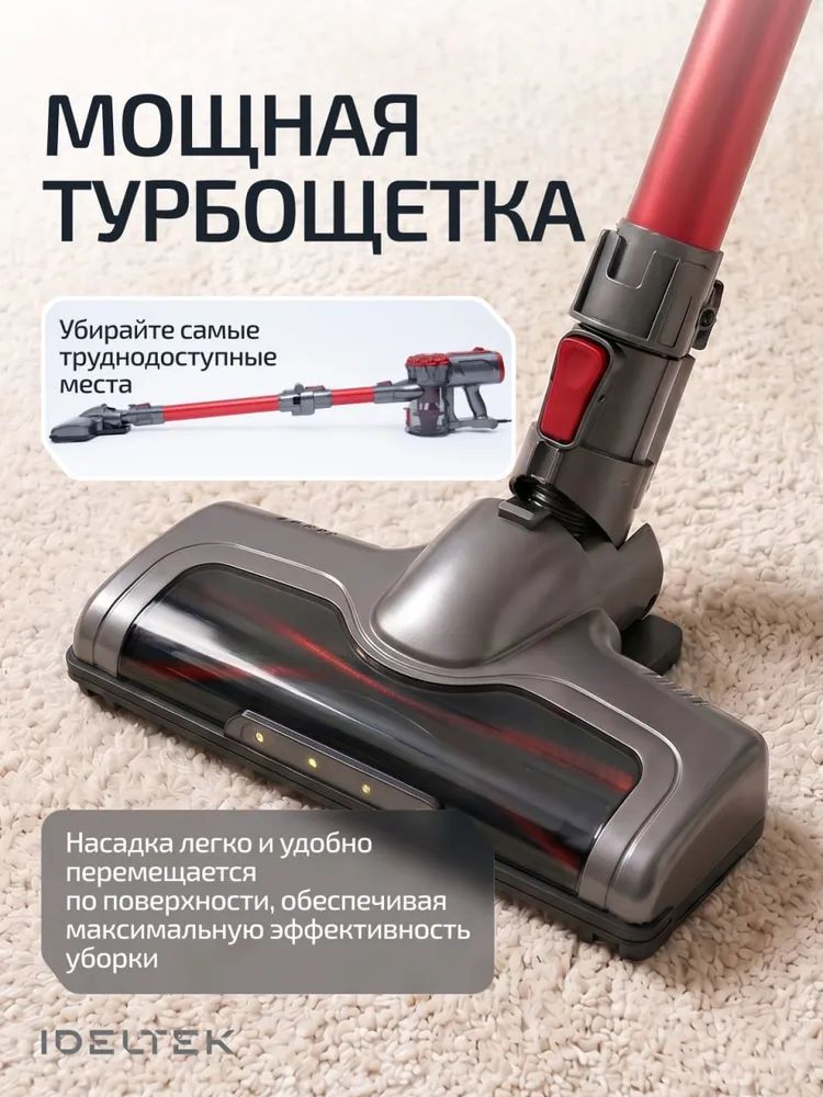Пылесос вертикальный для дома IDELTEK мощный проводной