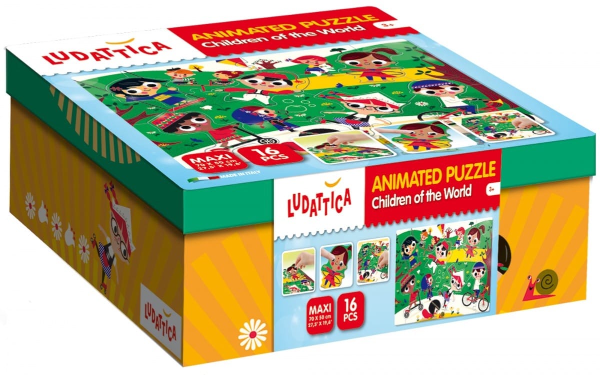 Пазл Lisciani Ludattica Animated Puzzle Children Of The World, 16 элементов