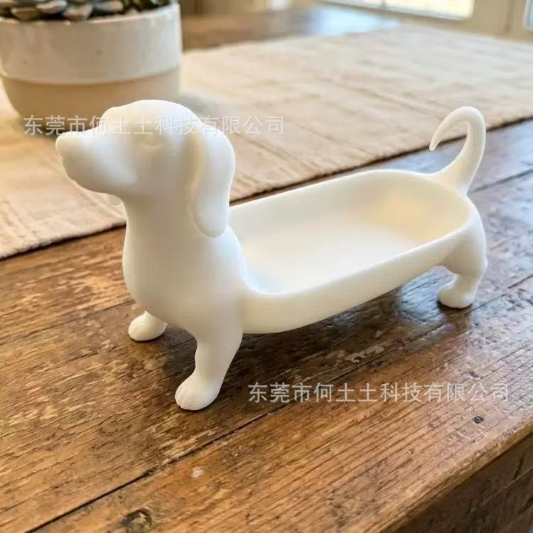 Трансграничный хит продаж: 3D-печатная минималистичная подставка для украшений в виде таксы, лоток для хранения колец и часов на туалетный столик.