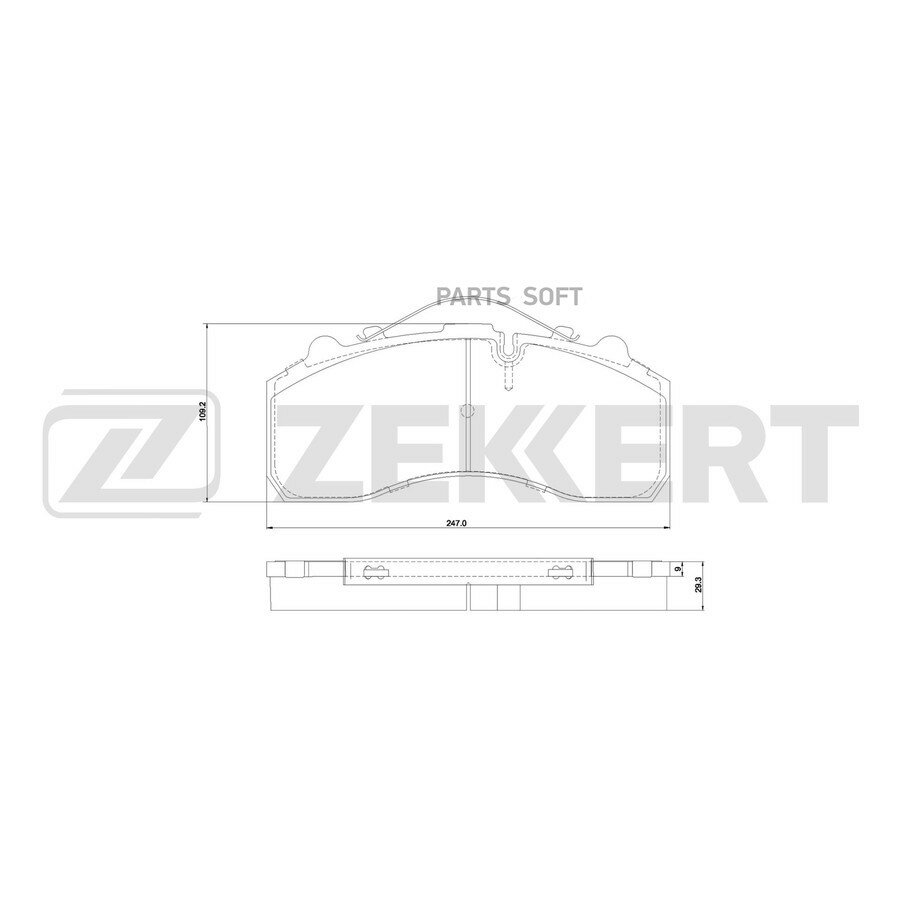 ZEKKERT BS-1549 Колодки торм. диск. передн./задн. MB 1520 (970 974-976) 98- 1823 (940 943 950) 01- 2032 (930 932-9 ()