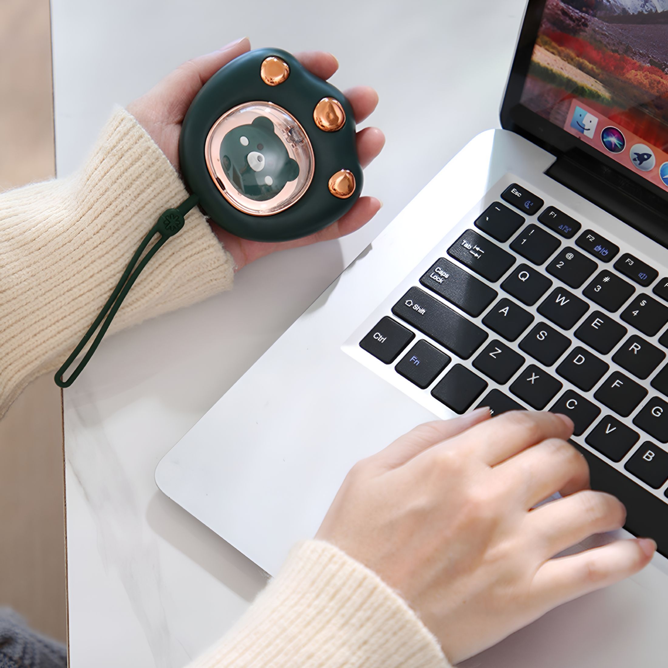 HIBIBUD Мини обогреватель для рук в виде кошачьей лапки, USB зарядка, портативный, для зимы, активного отдыха и путешествий
