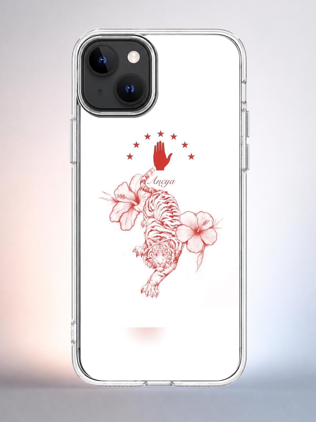 Чехол iPhone 14 Тигр с Y2K Indie Sleaze