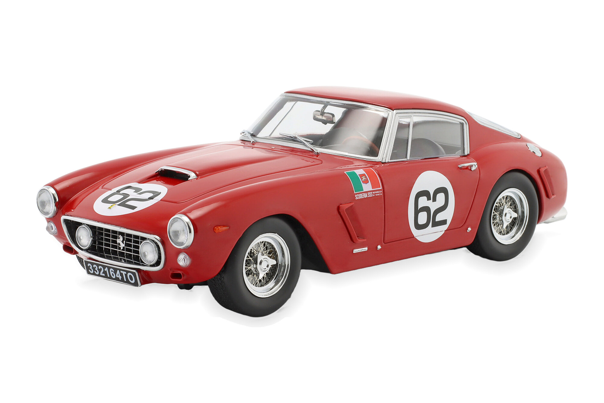 Модель коллекционная KK-SCALE Ferrari 250 gt swb #62 winner coppa inter-europa monza 1960 abate / феррари 250 красный