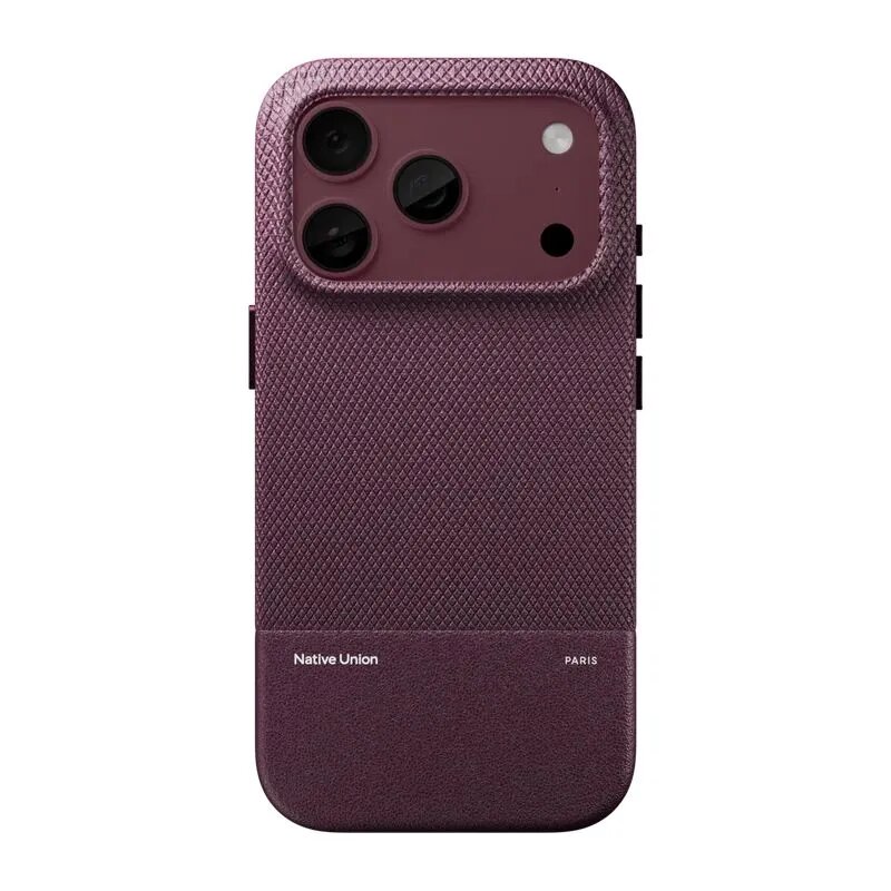 Native Union чехол для iPhone 18 Pro / 17 Pro, противоударный, жёсткий, полное покрытие, MagSafe, Бордовый