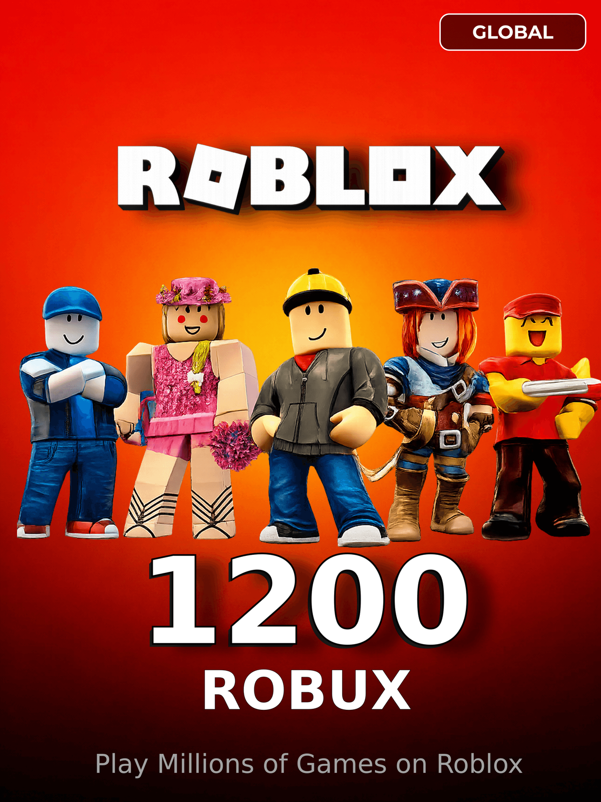 Игровая валюта платформы Roblox - 1200 Robux + подарок / Пополнение счета Roblox на 1200 Robux / Roblox Gift Card (Весь мир, Россия, Беларусь)