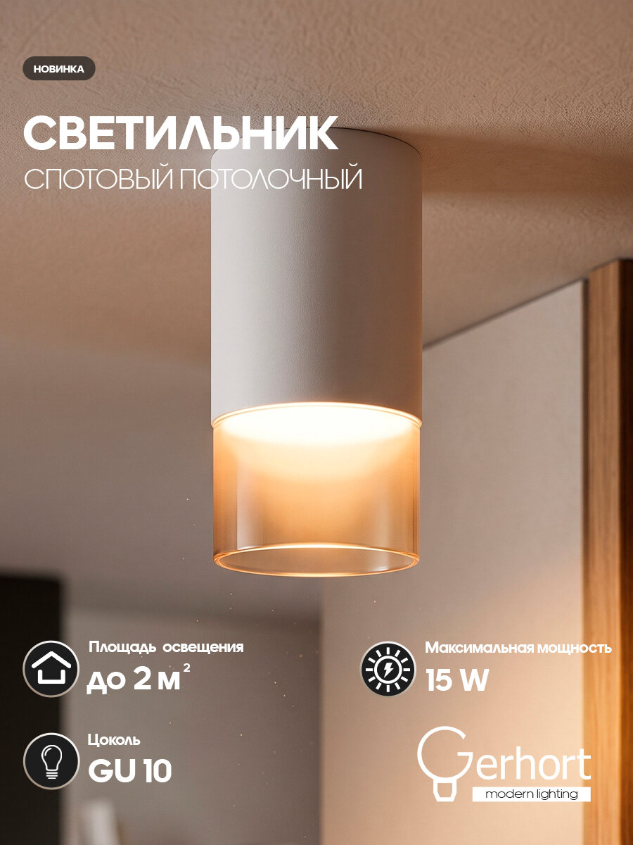 Спотовый светильник G84002/GU10 WT Gerhort