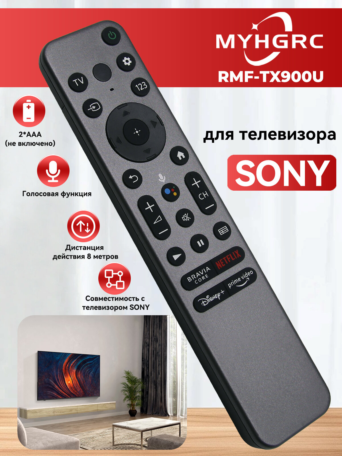 Пульт ДУ RMF-TX900U с голосовым управлением
