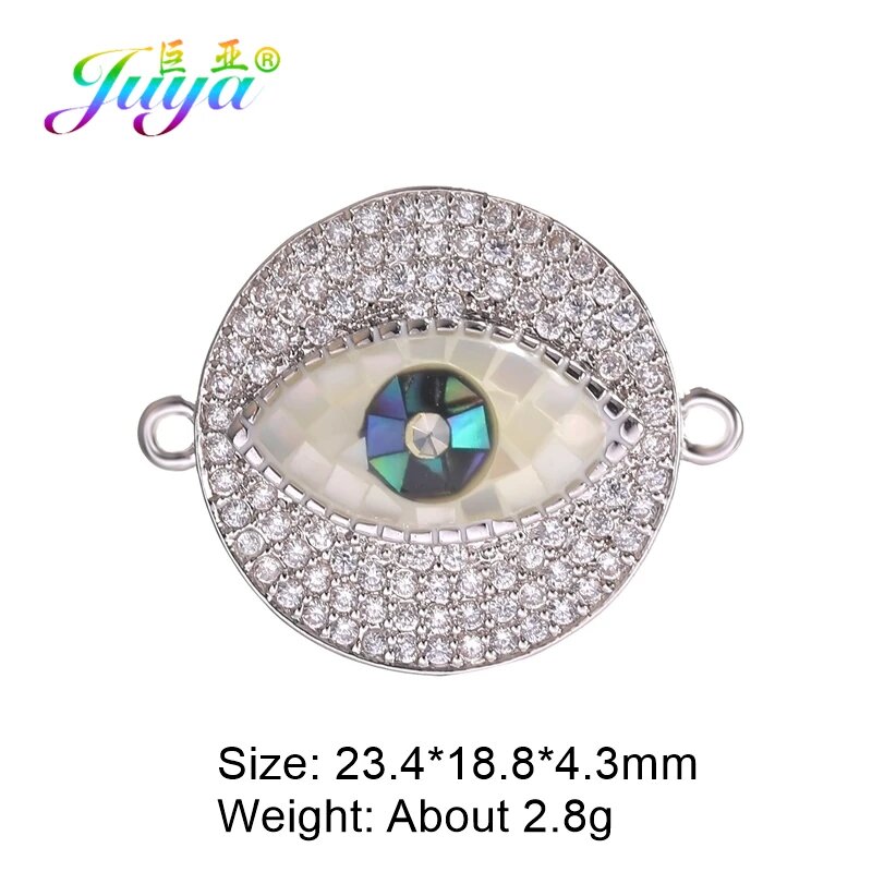 Juya подвески Хамса с кубическим цирконием Белый, White Gold