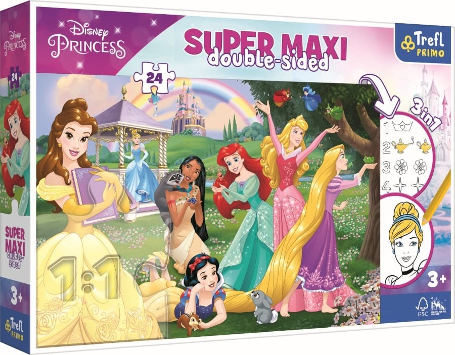 Пазл Trefl Primo Принцессы Disney Веселые принцессы, макси, 24 элемента