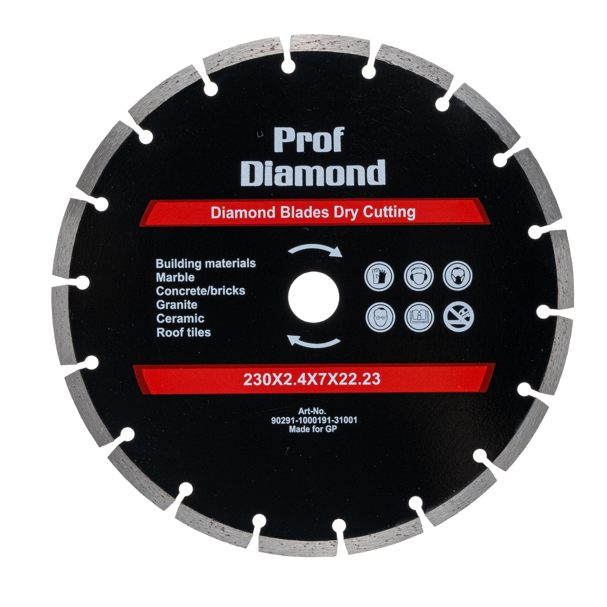 Диск алмазный "Prof Diamond" сегмент 230мм*2,4*7*22.23
