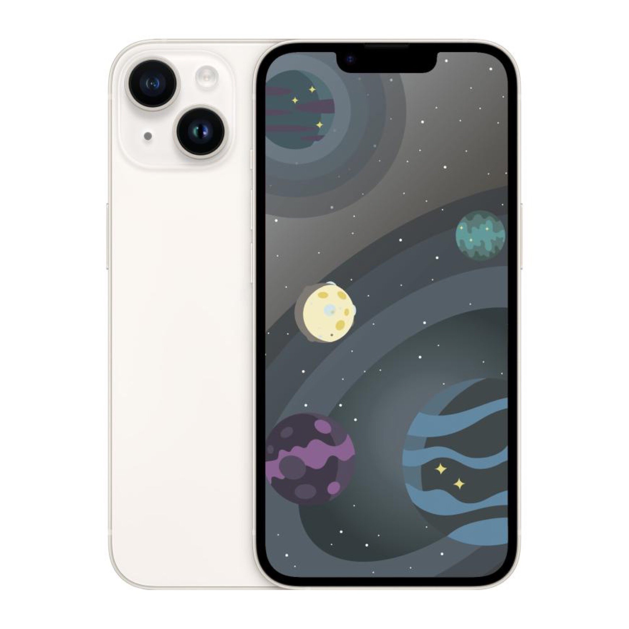 Смартфон Apple iPhone 14 128 ГБ, nano-SIM + eSIM, сияющая звезда, 5G, Без RuStore