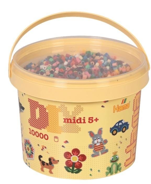 Мозаика Hama midi бусины для термомозаики, разноцветный, 10000 шт