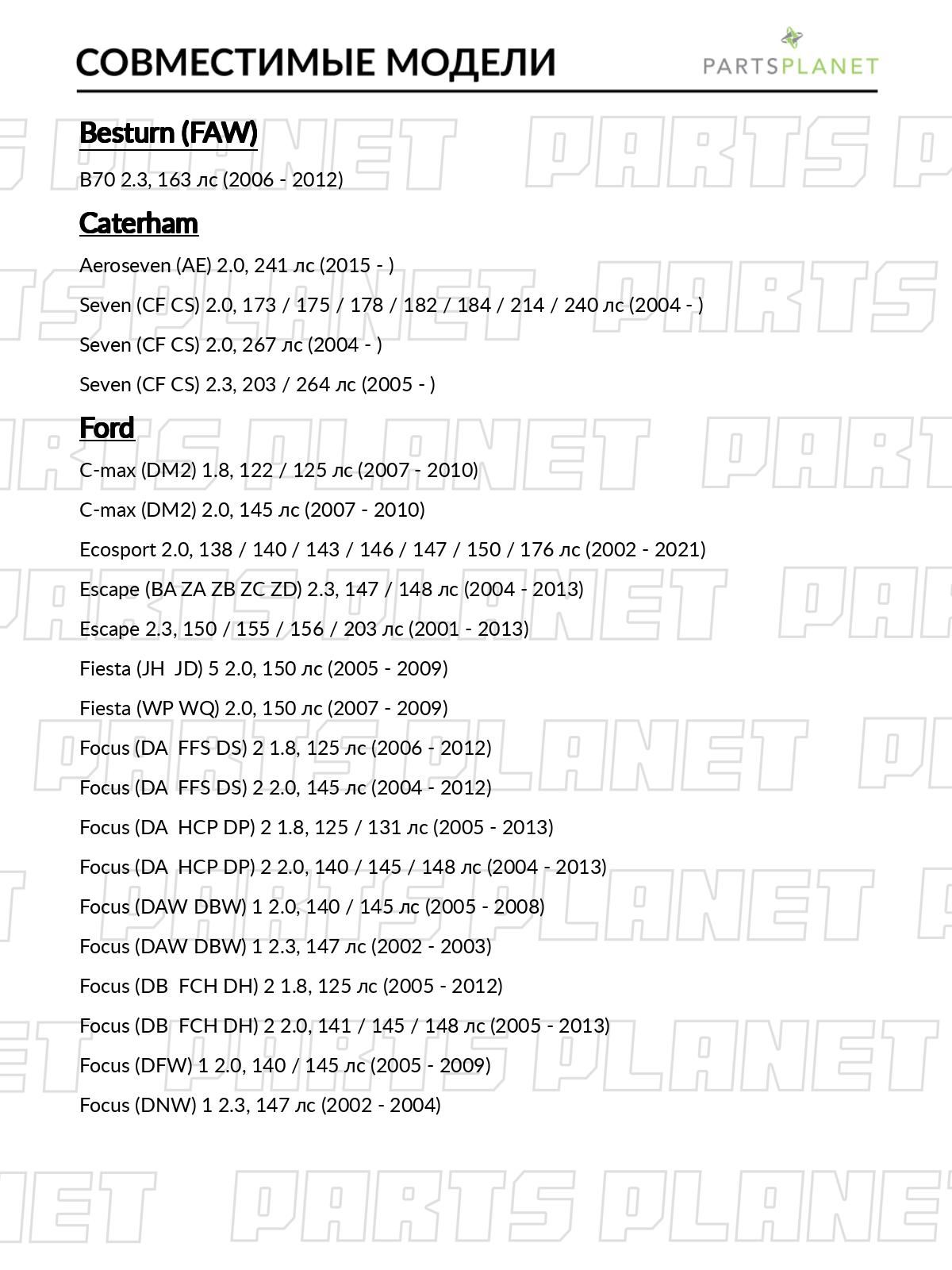 Прокладка коллектора, выпускного для Форд Фокус 1 2005-2008, 2 2006-2012, 3 2013-2020, Мазда 3 2003-2009, 6 2002-2007 OEM 1136702 L32713460A LFD713460A арт JPA0072