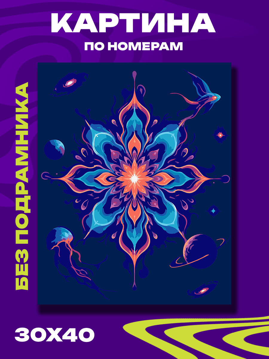 Картина по номерам Рождение космической мандалы