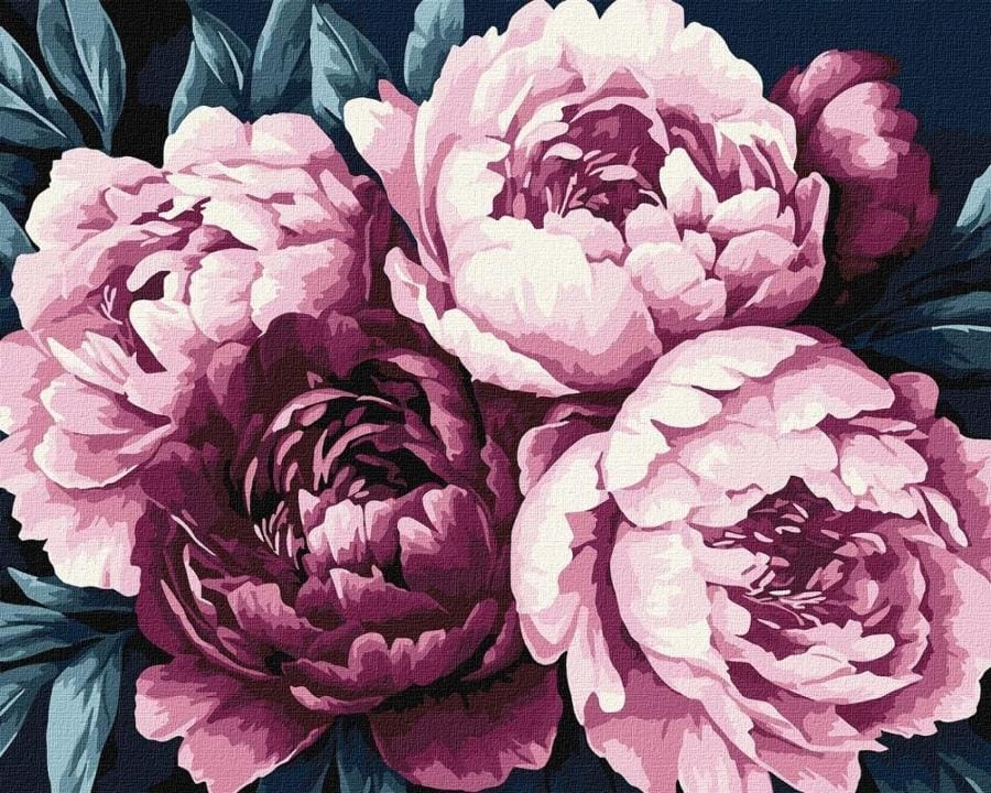 Набор для рисования, росписи Ideyka рисование по номерам, Лепестки цветов, 40x50 см
