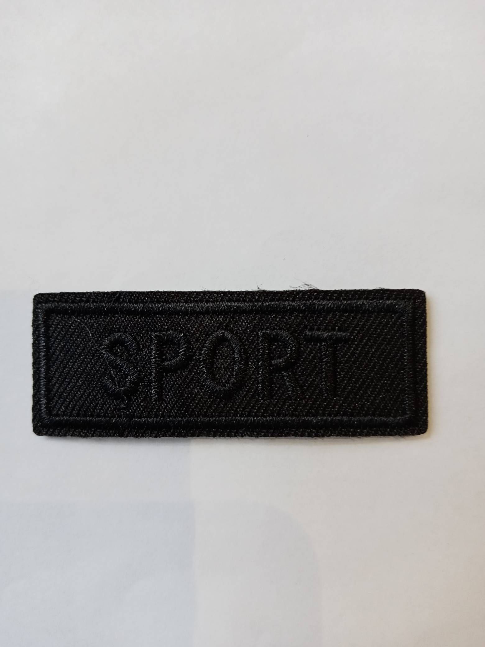 Термоаппликация, патч *SPORT* (6смх2см) черного цвета