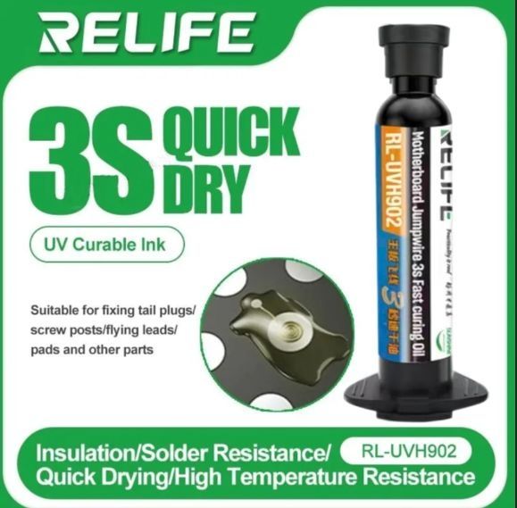 RELIFE RL-UVH902 Прозрачная Паяльная Краска, УФ-клей, паяльные пасты, в подарочной упаковке