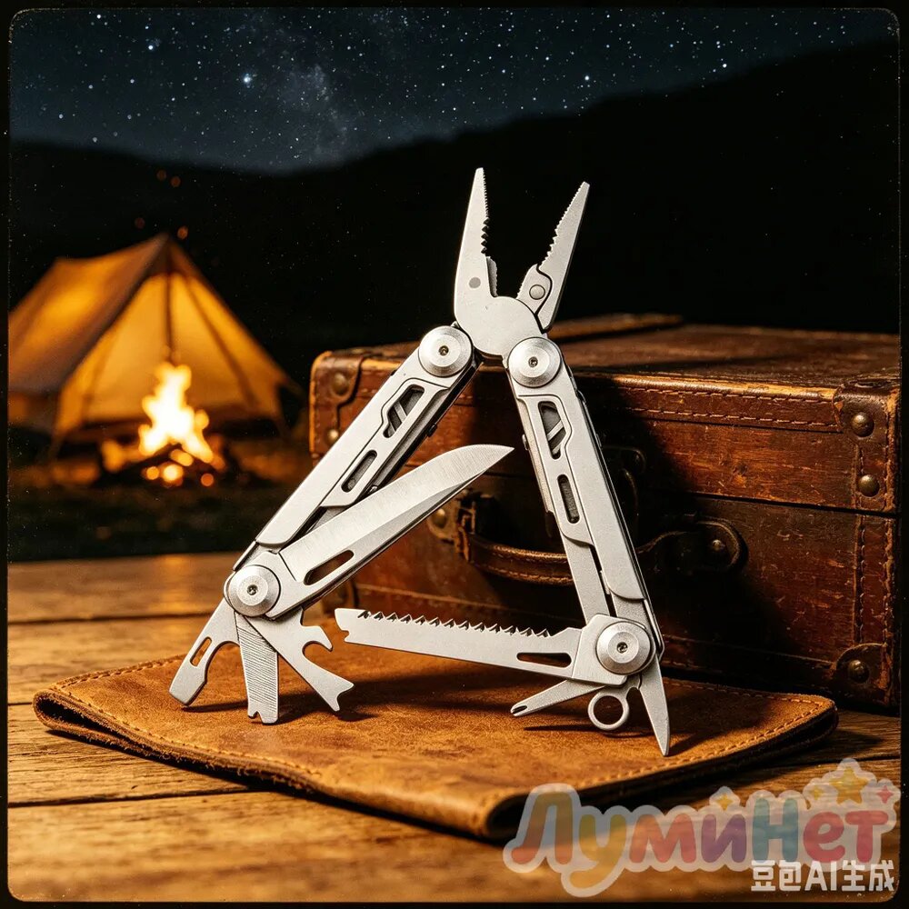 Мультитул 10 в 1 Xhand MT-18 карманный EDC-инструмент для выживания: складной нож из стали D2, ножницы, пила. Для кемпинга, авто, похода.