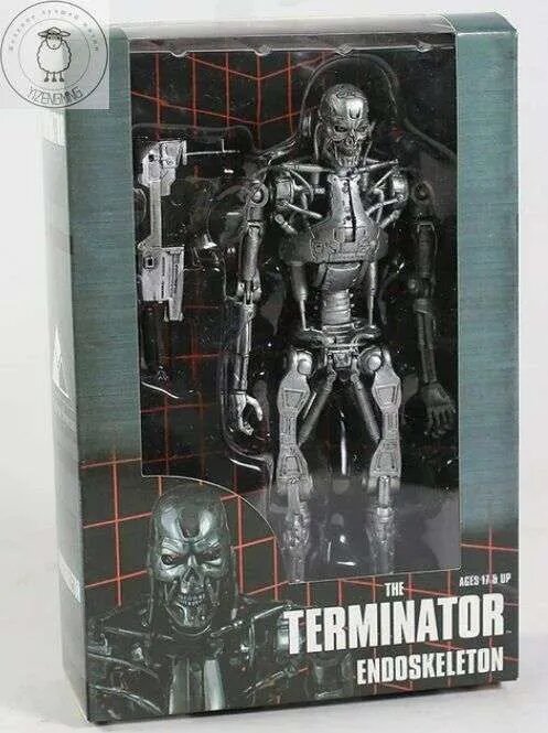 Коллекционная фигурка с аксессуарами NECA. "Терминатор&Т-800. Эндоскелет работа