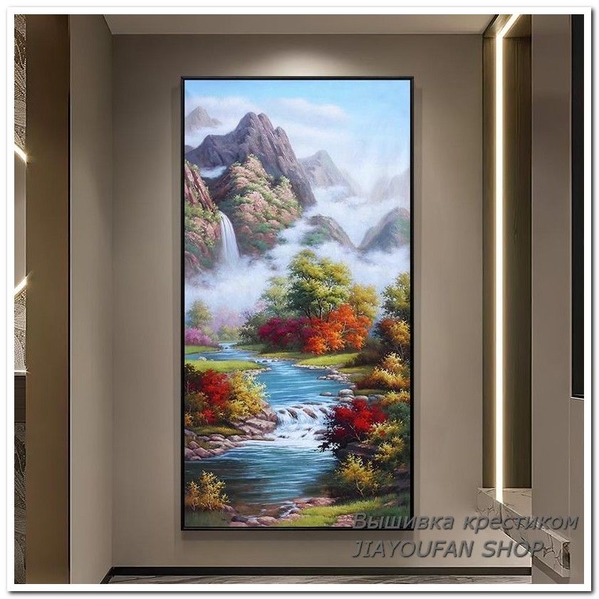 Набор для вышивания крестом, 11 Канiteй (11CT), канва 60x110 см, готовая вышивка 50x100 см