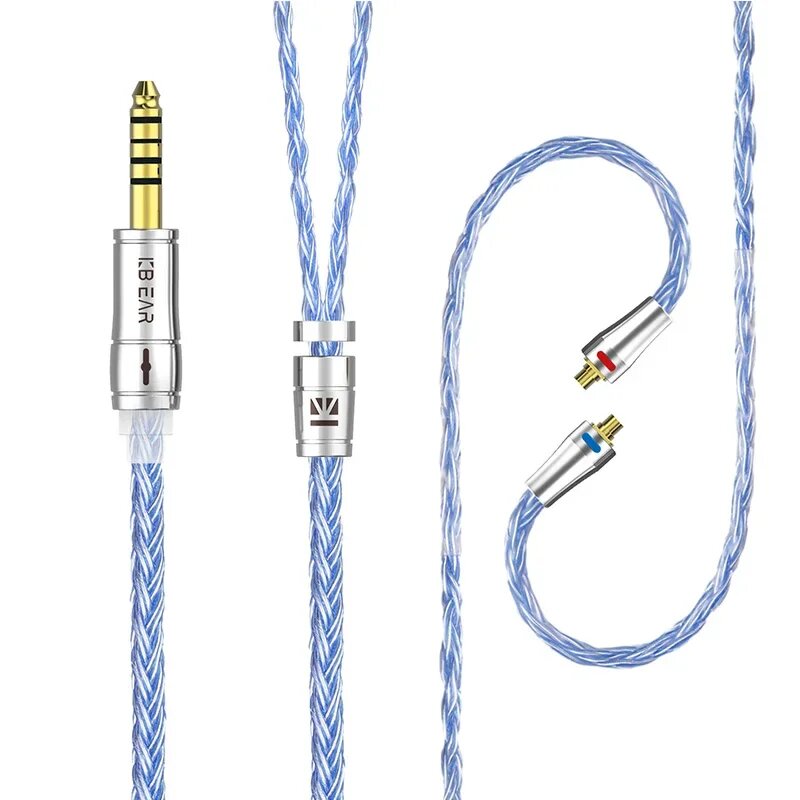 KBEAR ST18 Crystal, кабель MMCX 4.4 Blue