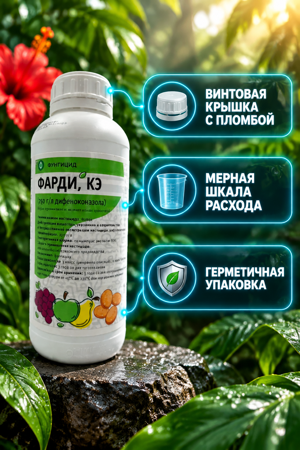 Фунгицид Фарди КЭ системный от болезней сада и овощей 1л Фарди_1л•Фунгициды