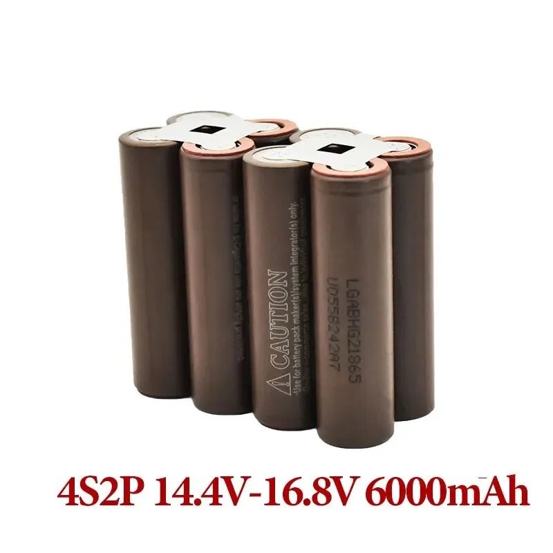 Аккумулятор для отвертки 14.4V-16.8V 4S2P 6000 мАч, 1 шт.