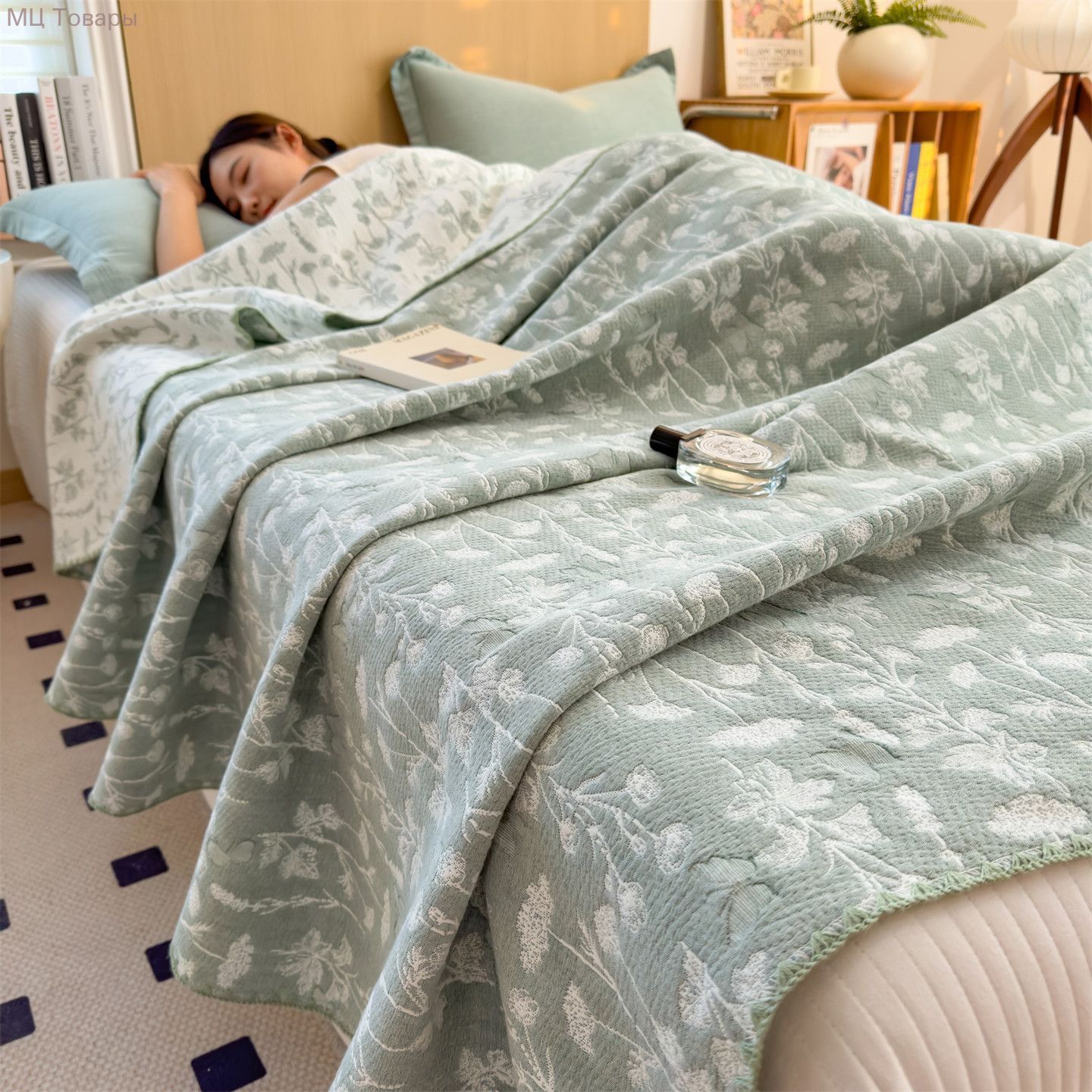 IKEA Плед 200x150 см пестроткань жаккардовый разноцветный-