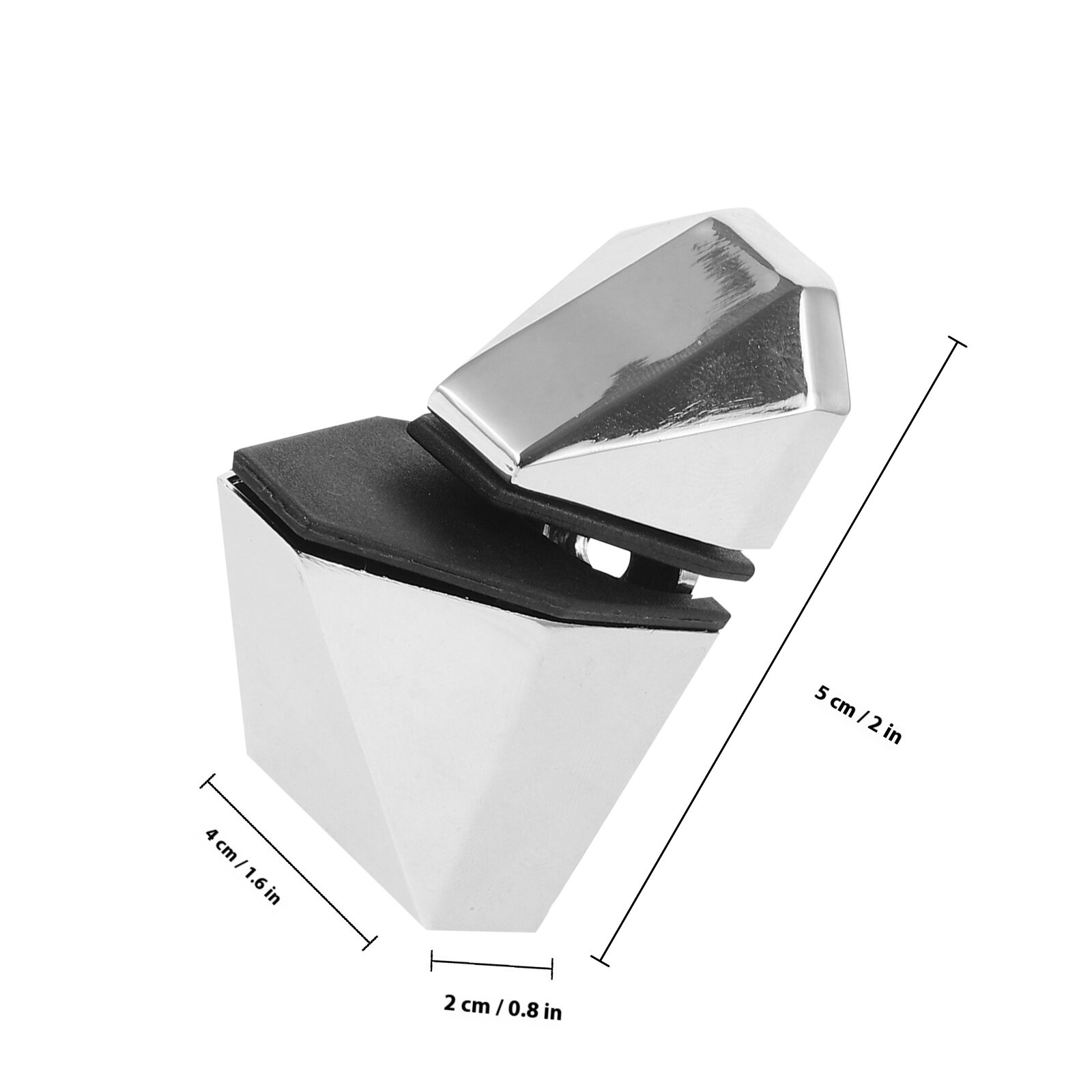 Держатели Для Стеклянных Полок 2 Штуки Серебристый Цвет 5.00X4.00X2.00Cm
